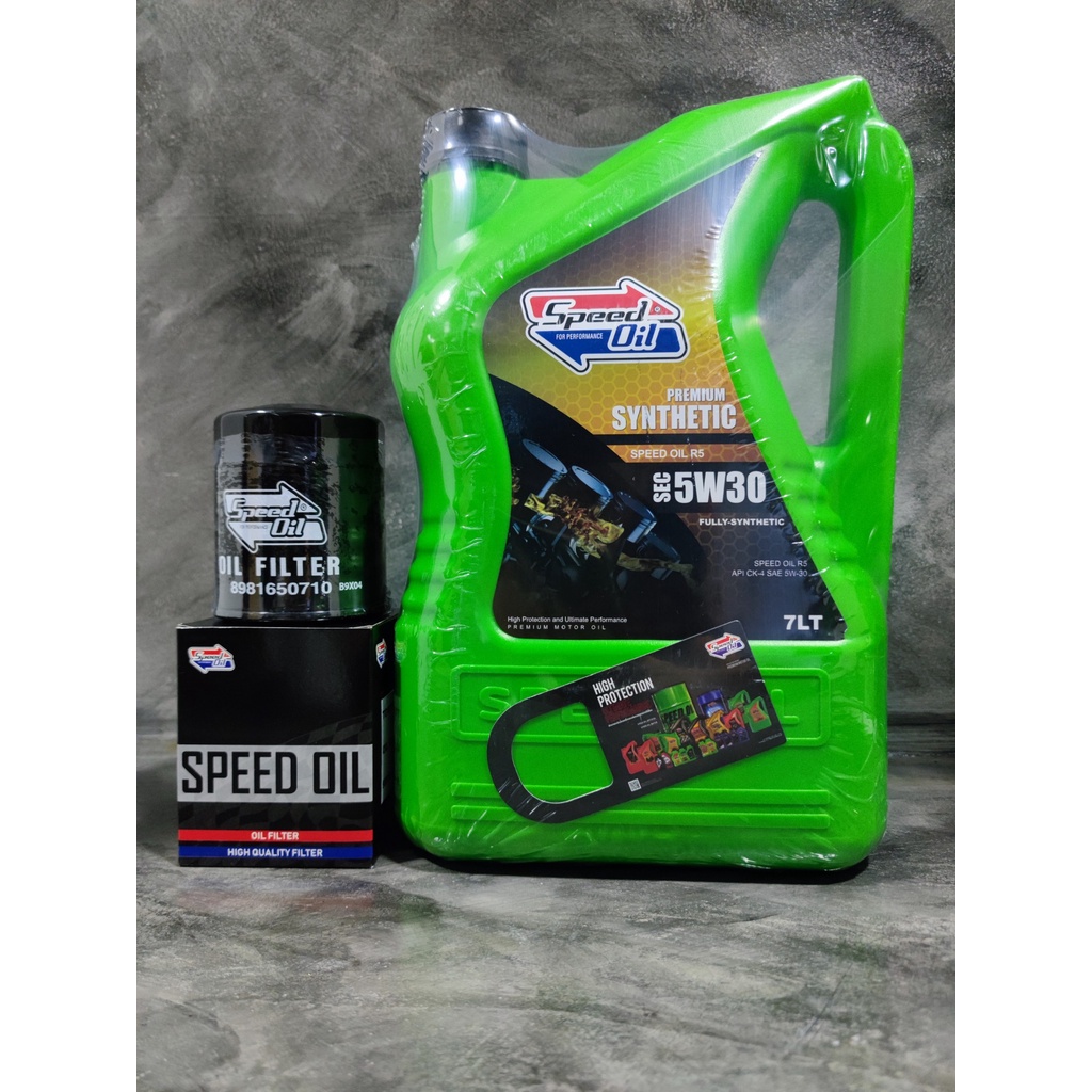 SPEEDOIL 5W-30 น้ำมันเครื่องสังเคราะห์แท้ 100% + กรอง สำหรับเครื่องยนต์ดีเซล ขนาด 7 ลิตร ...