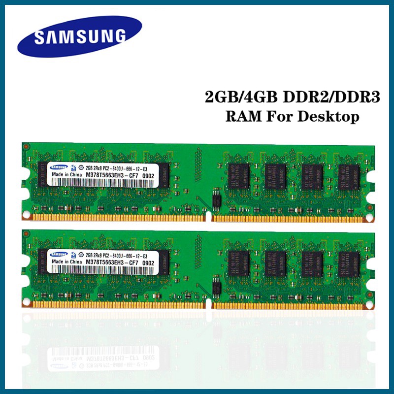Samsung หน่วยความจํา 100% Novo ddr2 Ram Ddr3 2GB 4GB PC DDR3L 240pin 667 800mhz 1333mhz 1600Mhz ...