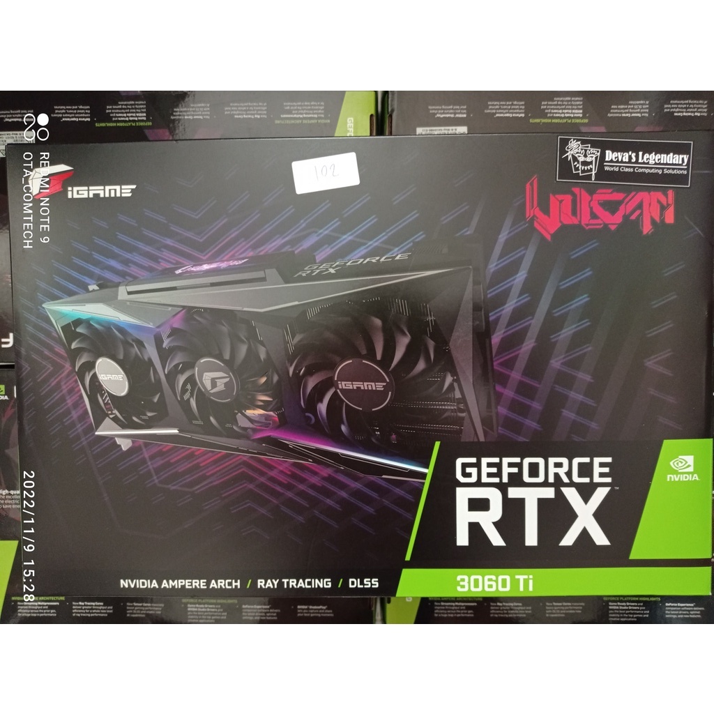 iGame การ์ดจอ รุ่น RTX 3060 Ti Vulcan OC LHR-V (8GB)มือ2 | Shopee Thailand