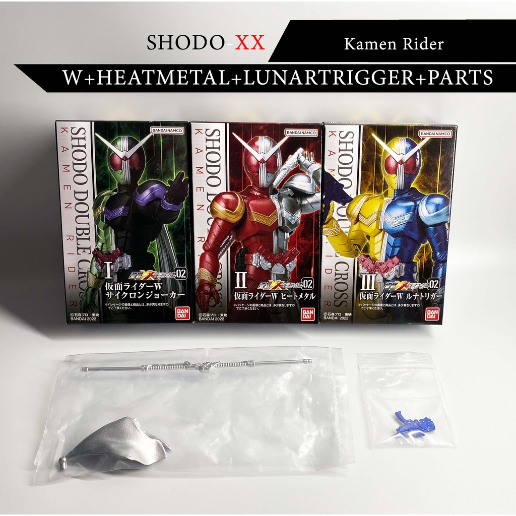 แยก Bandai Shodo XX 2 Kamen Rider ShodoXX Black W Double Accel Zero Two ...