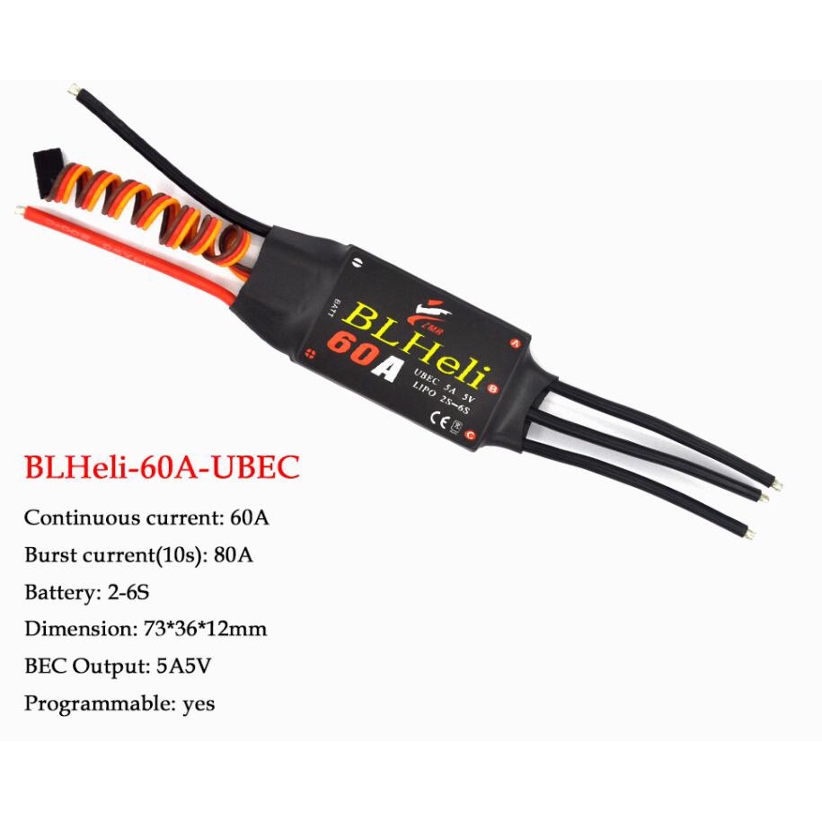 Blheli โดรนบังคับวิทยุ ESC 12A 20A 30A 40A 50A 60A 80A พร้อม UBEC สําหรับโดรน เครื่องบินบังคับ ...