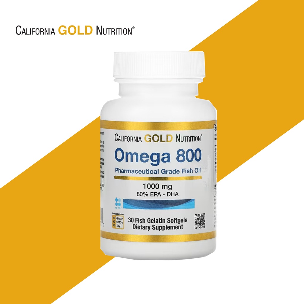 Omega 800 Pharmaceutical Grade Fish Oil, 80% EPA/DHA, Triglyceride Form ...