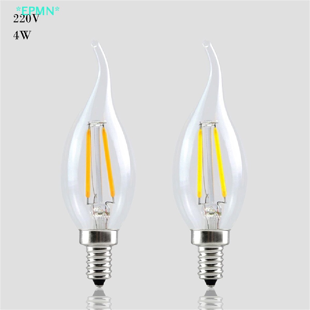 หลอดไฟ LED E14 2W 4W 6W 220V 240lm แบบหรี่แสงได้ สไตล์เรโทร | Shopee Thailand