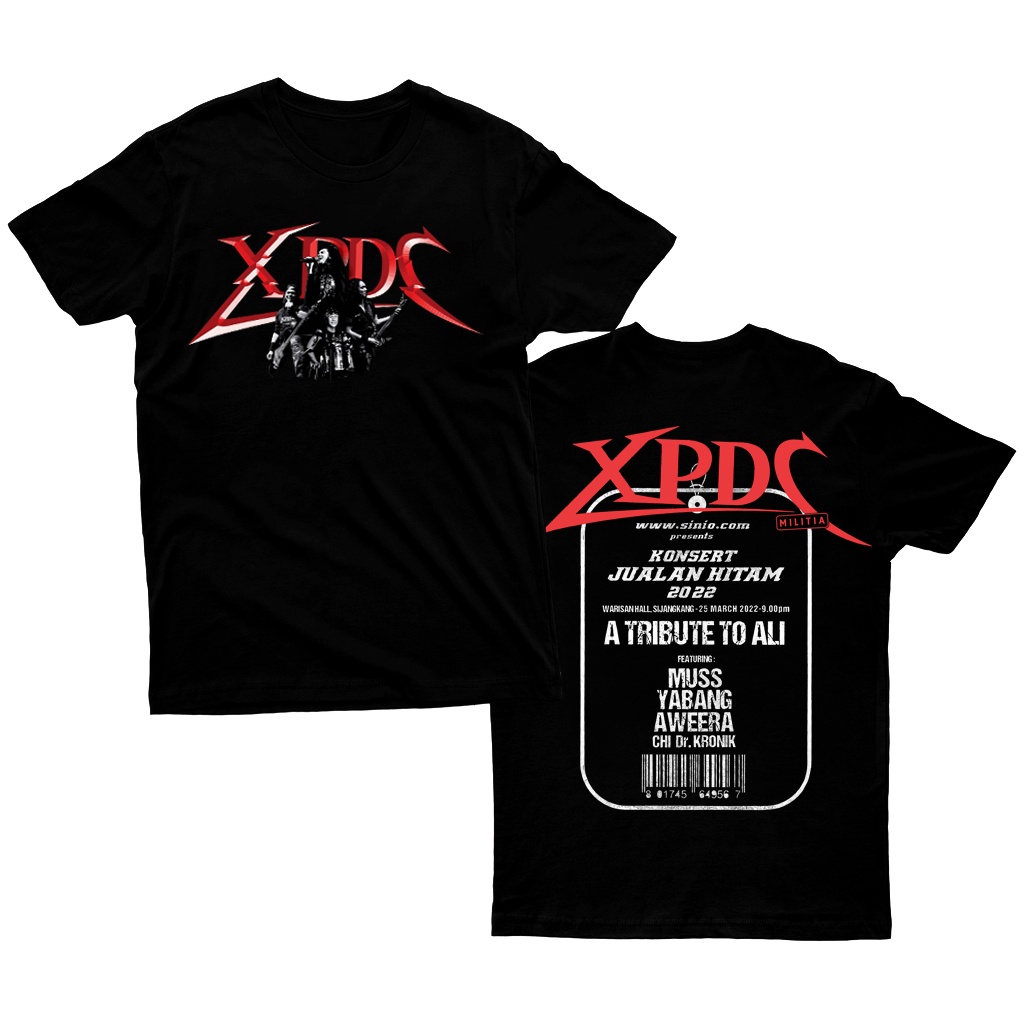 เสื้อยืดแขนสั้นลําลอง ทรงหลวม ลาย Baju rock XPDC LIVE HARD rock CAFE ...