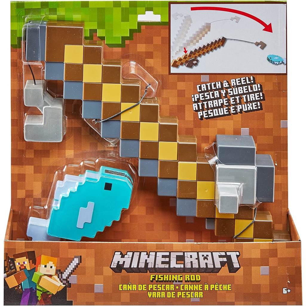 Minecraft Role Play Fishing Rod เบ็ดตกปลามายคราฟของเล่นแสนสนุก ของแท้ ...
