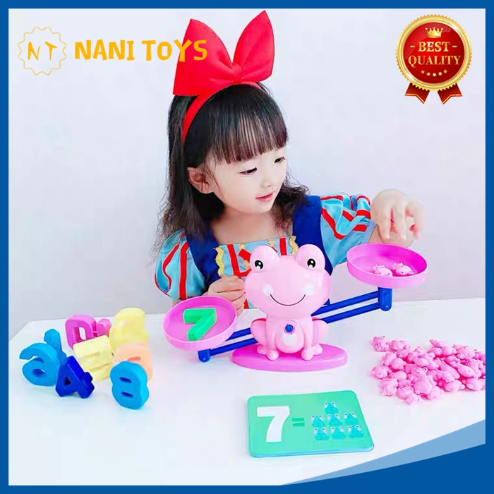 เกมตัวเลขสำหรับเด็กราศีตุลย์กบสเกลของเล่นสมดุลความคิดเชิงตรรกะลิงค์ไป ...