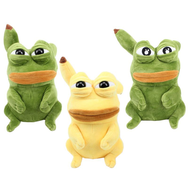 Kawaii 25cm Sad Frog Frog Pepe Feels Bad Man Feels Good Man Plush Toy ...