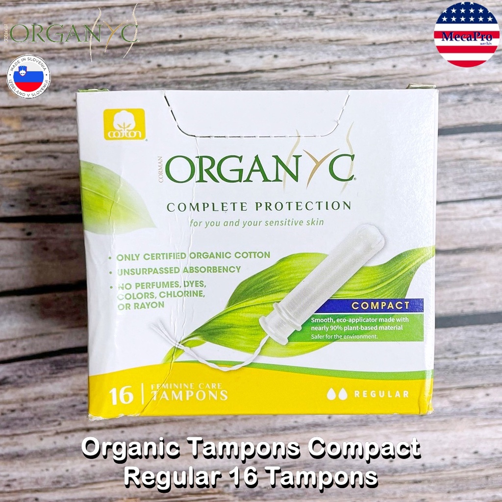 Organyc Organic Tampons Compact Regular Absorbency 16 Tampons ผ้าอนามัย ...