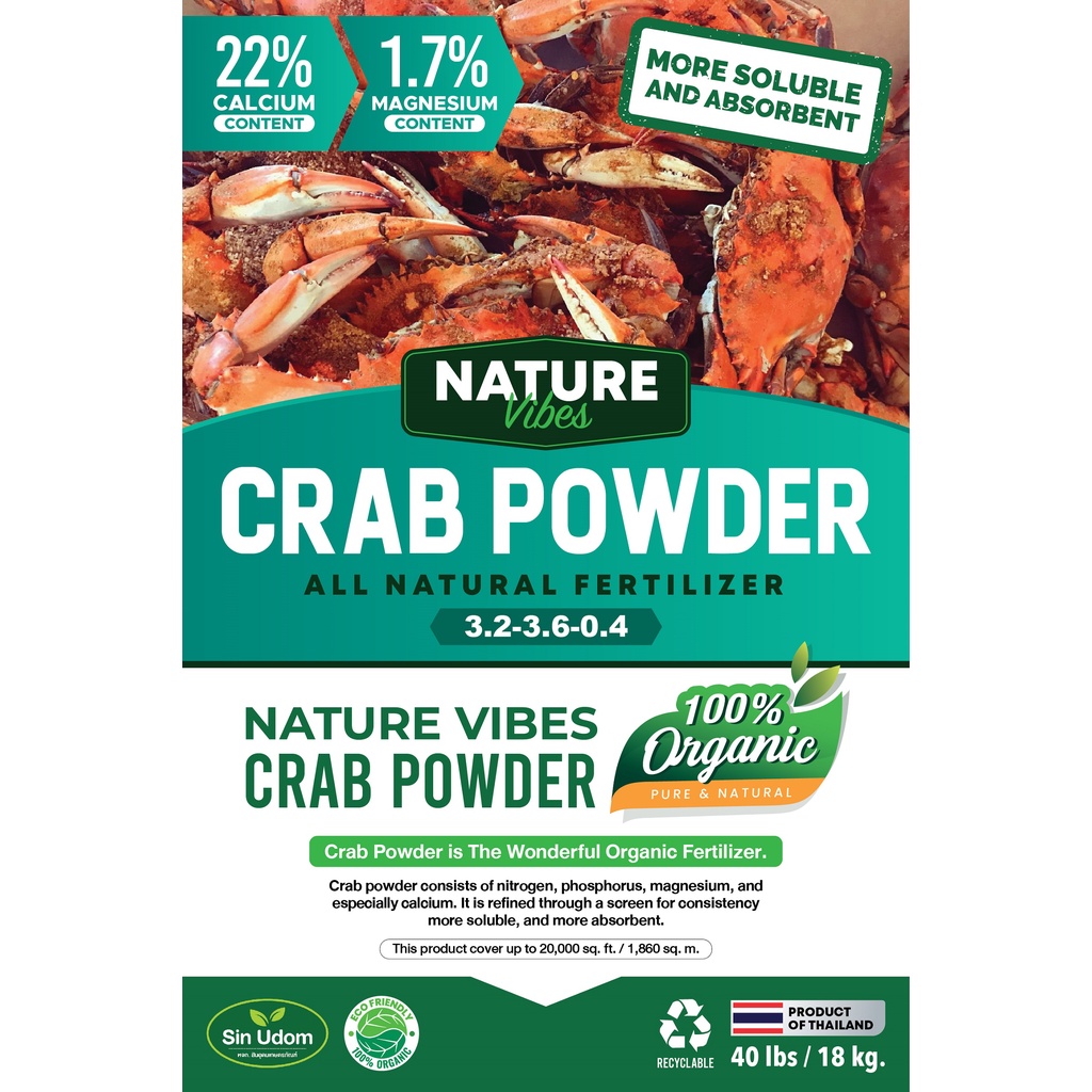 แครปพาวเดอร์ (Crab Powder) เปลือกปูบดละเอียด ดูดซึมง่ายกว่า ปุ๋ย ...