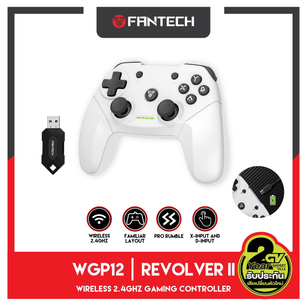 FANTECH WGP12 REVOLVER Wireless 2.4Ghz Gaming Controller จอยเกมมิ่ง ...