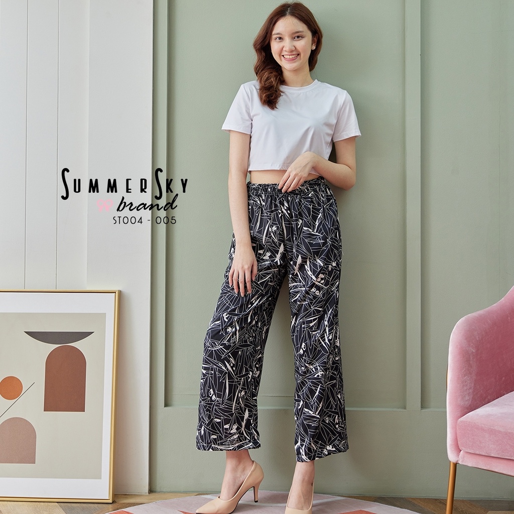 กางเกงขายาว กางเกงผู้หญิง กางเกงฟรีไซด์ ST004-005 | Shopee Thailand