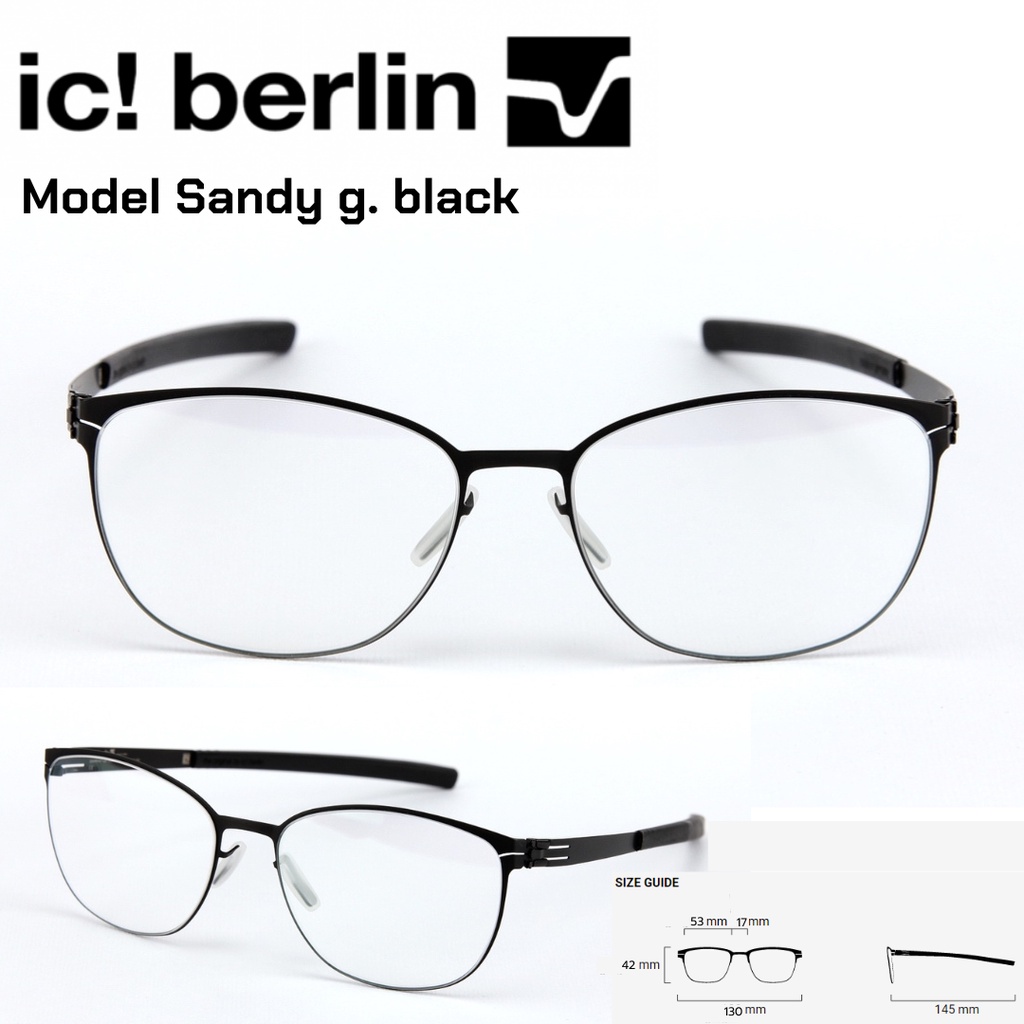 Ic berlin (ไอซี เบอร์ลิน)กรอบแว่นสายตา รุ่น Sandy g. black แท้100% ...