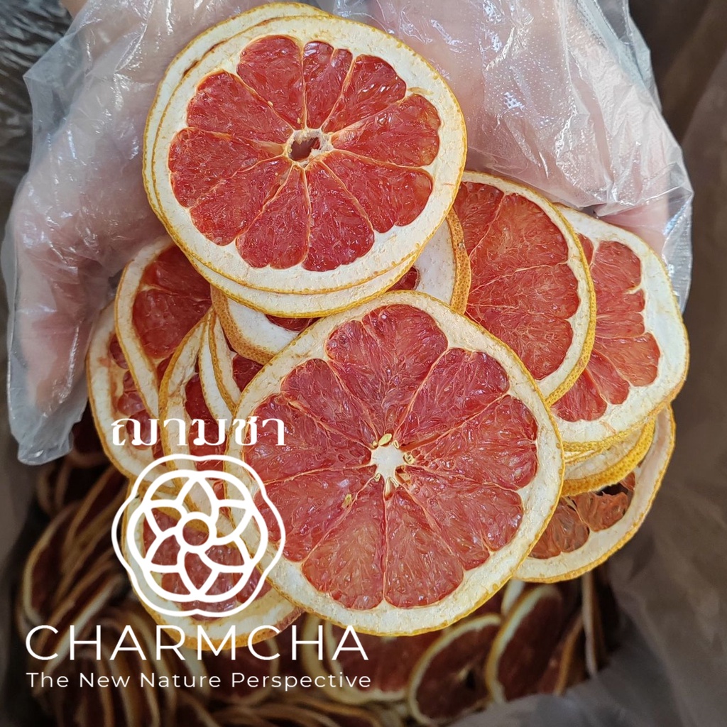 เกรปฟรุต (Grapefruits) ชาผลไม้ ใช้ตกแต่งเครื่องดื่มอาหารได้ ฌามชา ส้ม ...