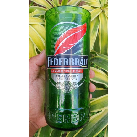 แก้วตัดจากขวดเบียร์ Federbrau | Shopee Thailand