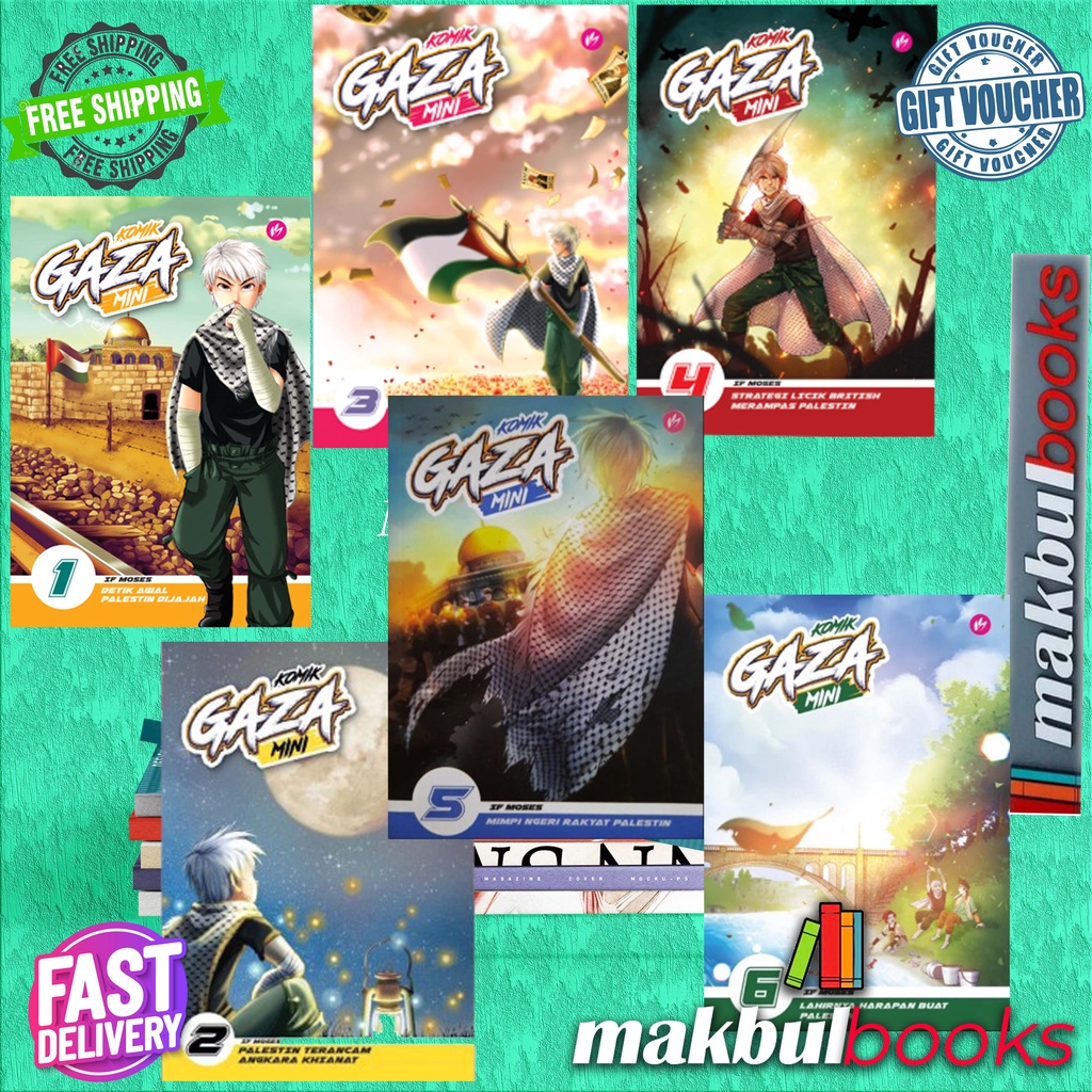 SIRI KOMIK GAZA MINI BUKU 1- 6 : IMAN PUBLICATION | Shopee Thailand