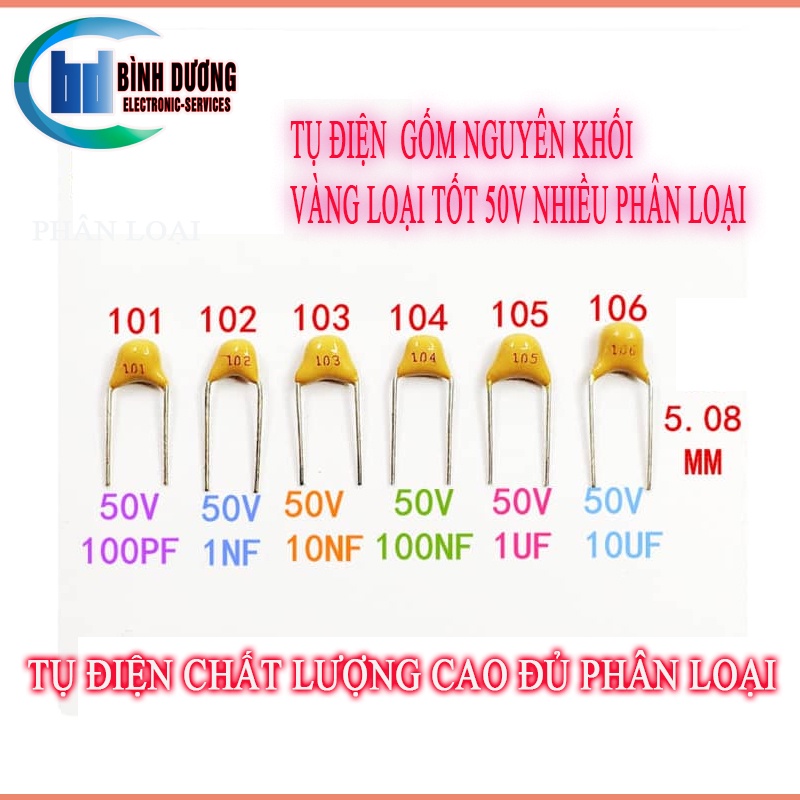 ชุด 10 ใหม ่ 102 0.01UF 105 1UF 104 0.1uF 50V Gold Ceramic Capacitors ...