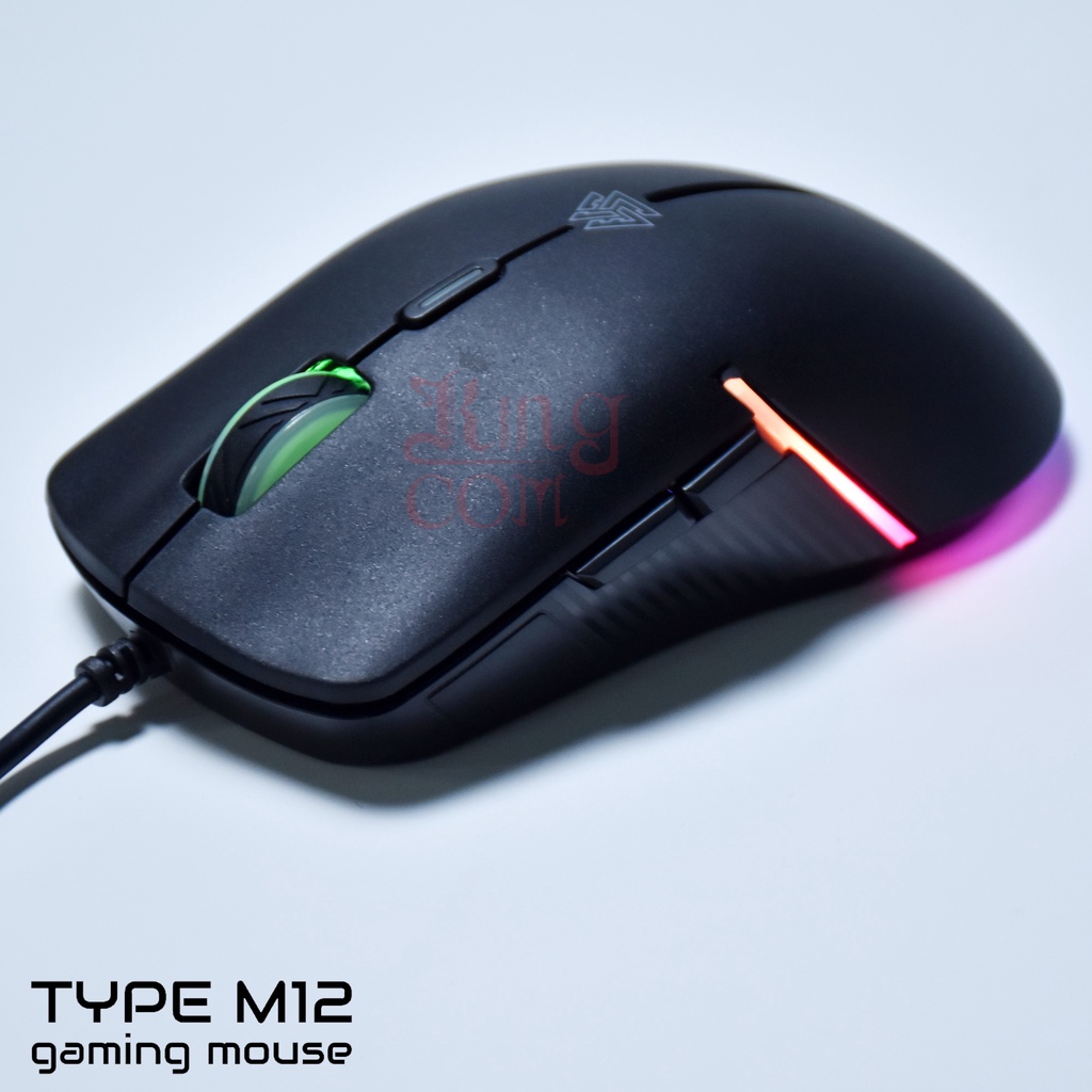EGA Type M12 เมาส์เกมมิ่ง Gaming Mouse มีสาย ตกแต่งด้วยไฟ RGB Lightning ...