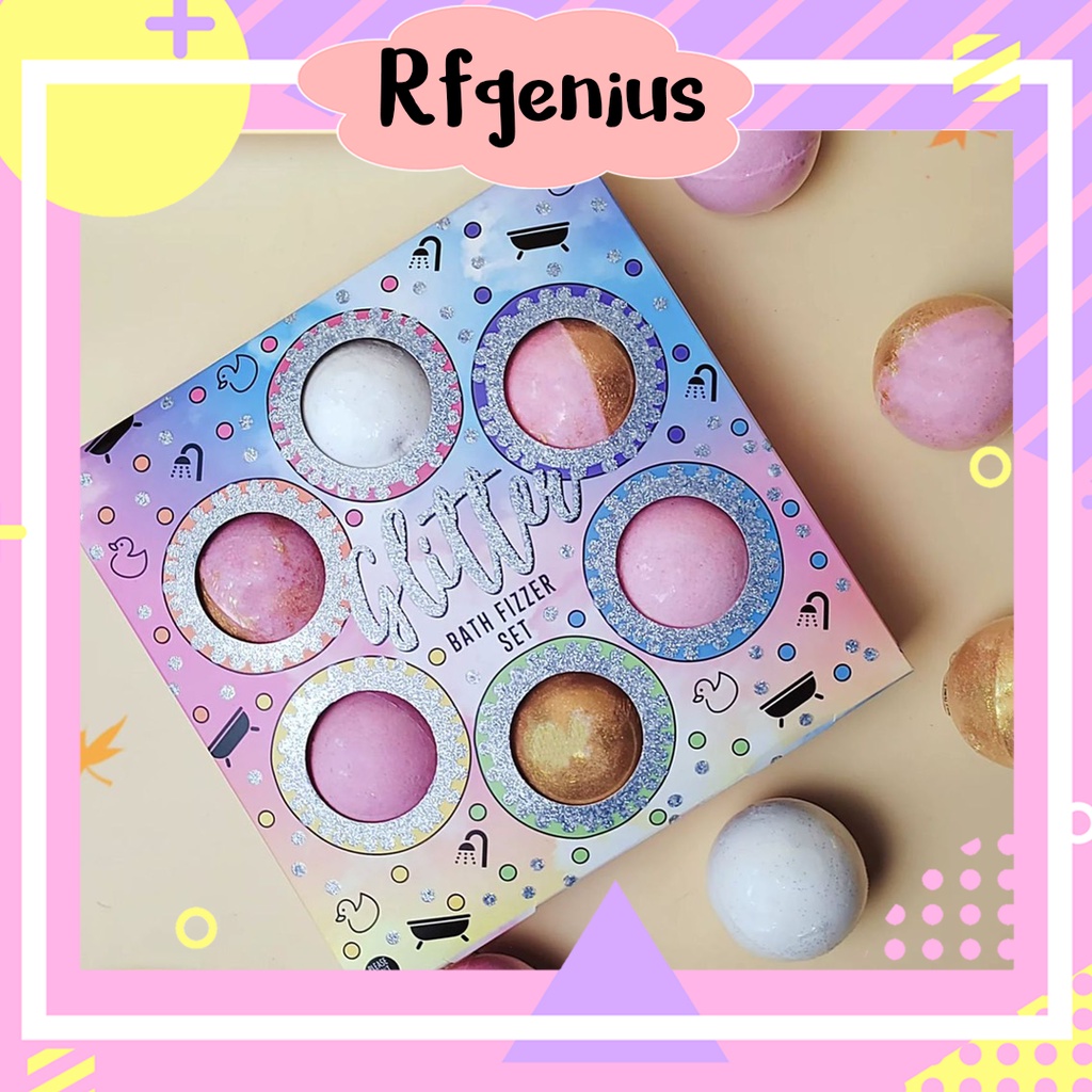 (พร้อมส่ง) Glitter bath fizzer set กลิตเตอร์ บาธบอม bathbomb สบู่แช่ตัว ...