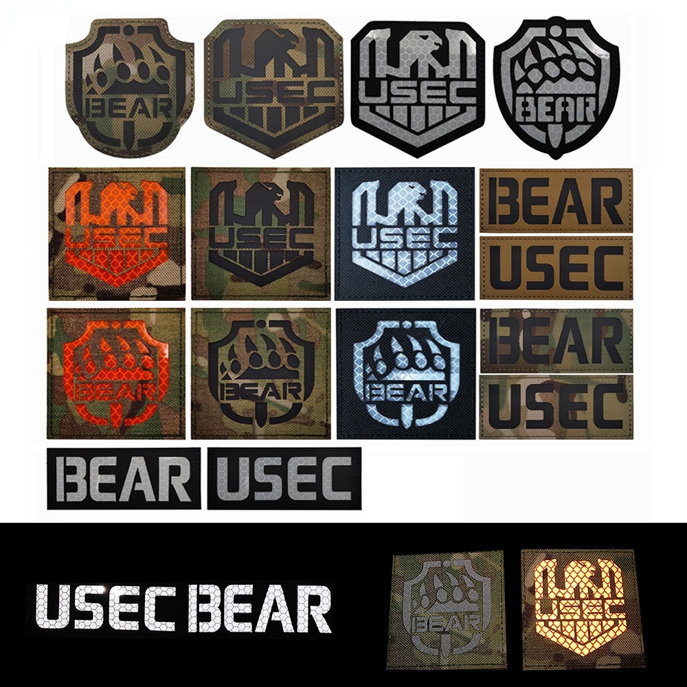 แผ่นสะท้อนแสง IR Escape จาก Tarkov USEC BEAR ภาษาอังกฤษ 3D สําหรับตกแต่งเสื้อแจ็กเก็ตยีน กระเป๋า ...
