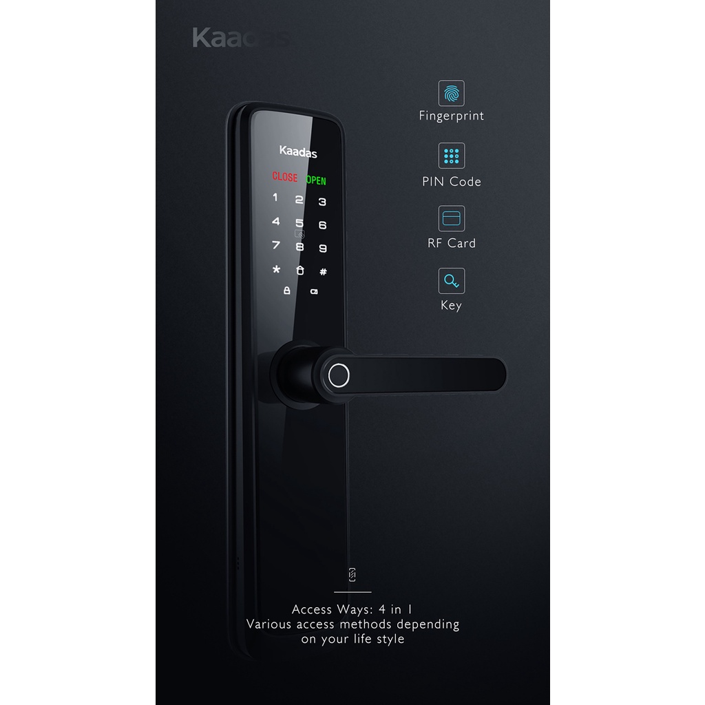 Kaadas L7-5 Lever Smart lock (Black) | Shopee Thailand