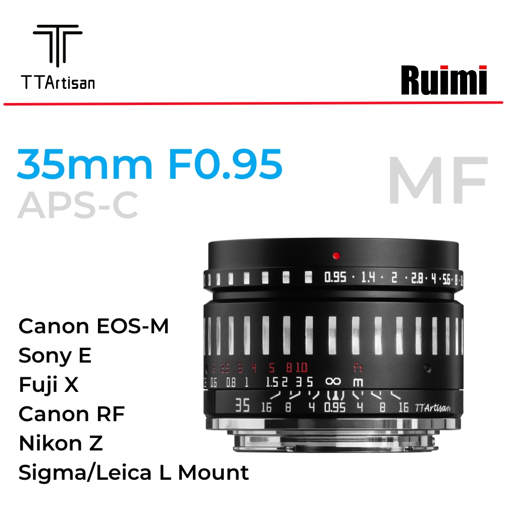TTArtisan 35mm F0.95 APS-C เลนส์โฟกัสแมนนวล รูรับแสงขนาดใหญ่ สําหรับ ...