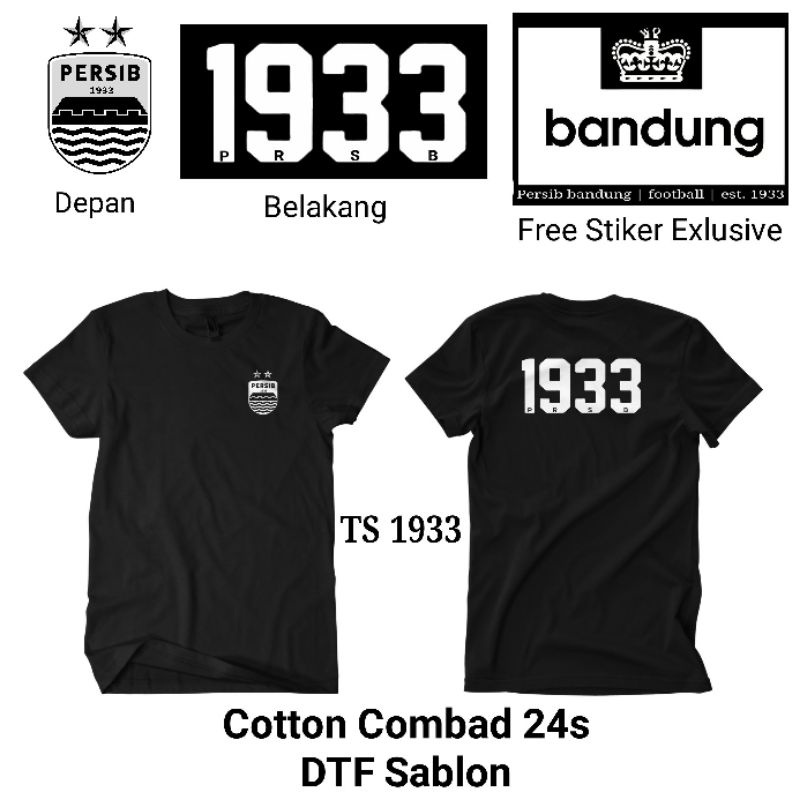 เสื้อยืด ลาย Persib Viking Bandung 1933 1933 | Shopee Thailand