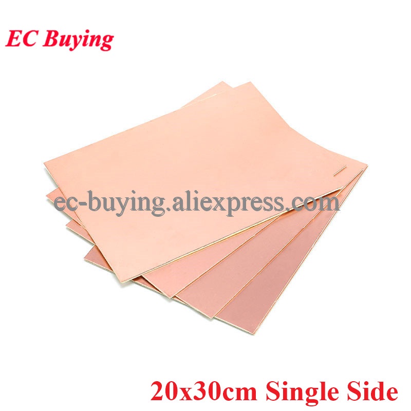 5pcs FR4 PCB 20*30cm Single Side Copper Clad plate DIY PCB Kit Laminate ...