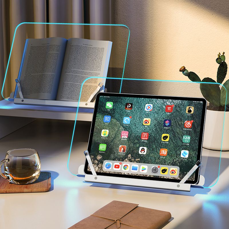 OATSBASF L12 ขาตั้งอ่านหนังสือ โต๊ะแล็ปท็อปแบบใส โต๊ะอ่านหนังสือ พับได้ ...