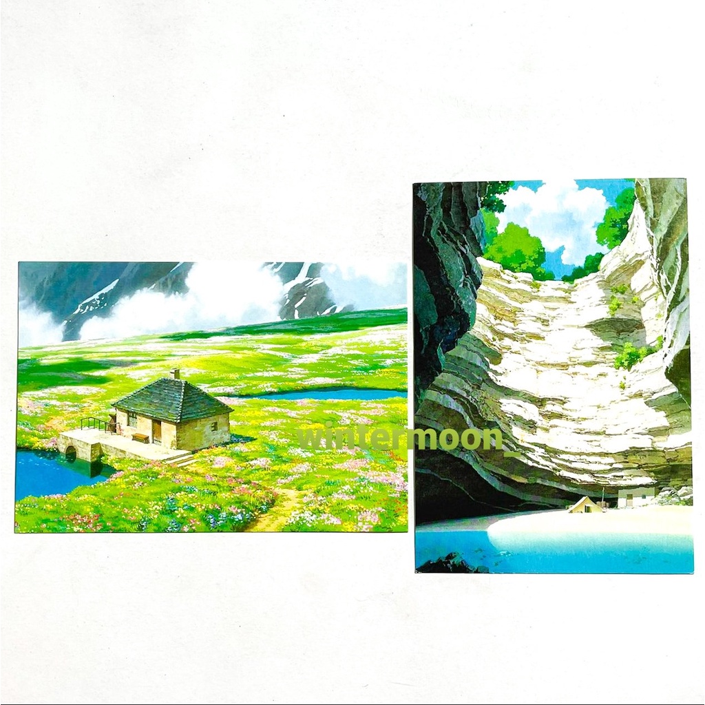 BOOKED Official Studio Ghibli Kazuo Oga พื้นหลังศิลปะจุดระเบิดโปสการ์ด ...