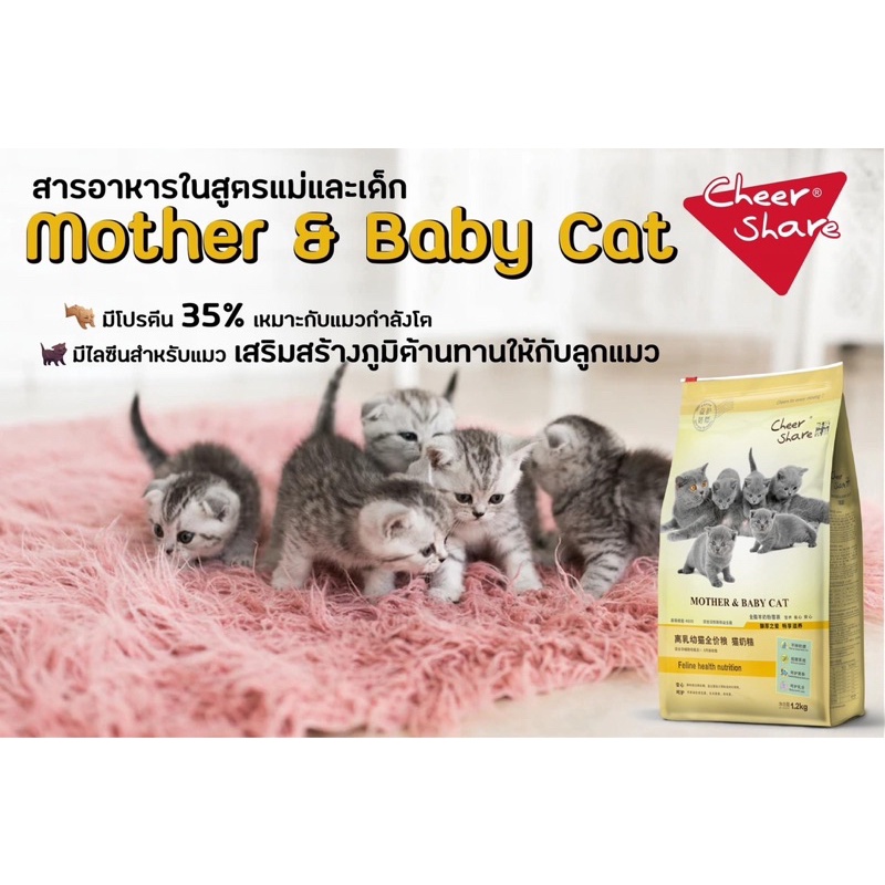 CheerShare King Of Wild สำหรับแมวทานยาก สูตร Freeze-dried และ Mother&Baby Cat Holistic Grain Fr ...