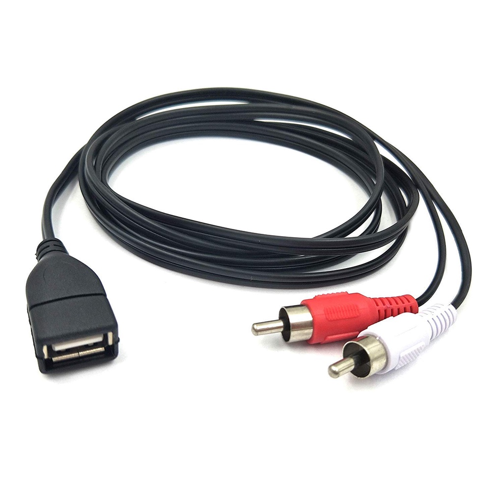 Usb ถึง 2RCA Cable,USB 2.0 Female to 2 Dual RCA Male Jack Y Splitter ...