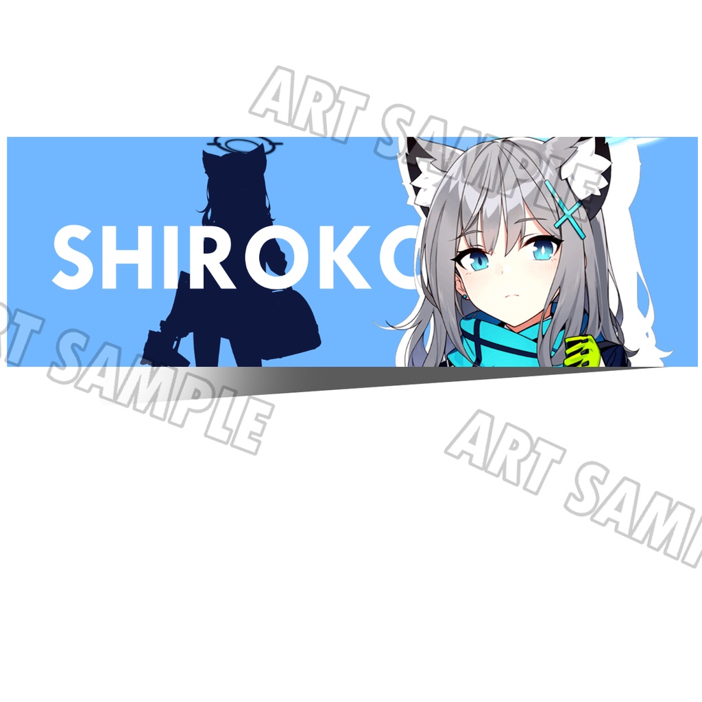 Blue Archive Shiroko Bumper Sticker สติ๊กเกอร์ 2 ชิ้น Sunaookami ...