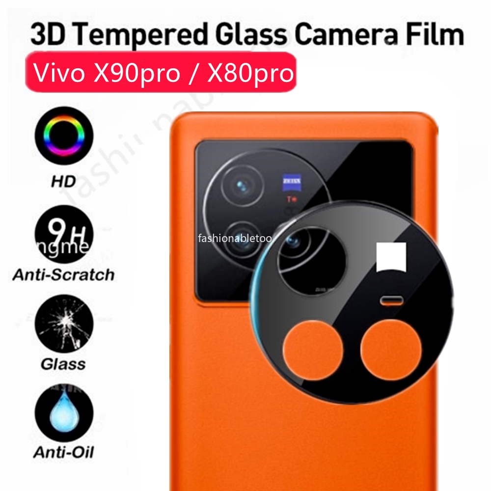 ฟิล์มกระจกนิรภัยกันรอยเลนส์กล้อง 3D สําหรับ Vivo X70 X80 X90 pro + X80pro X90pro X70pro X 90 X ...