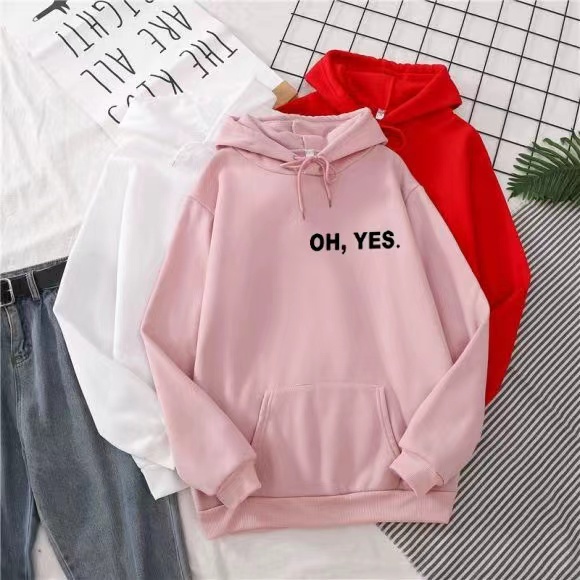 Bonnie(พร้อมส่ง/ใหม่HG007)2022เสื้อกันหนาวมีฮู้ดลายภาษาอังกฤษเสื้อโค้ก ...