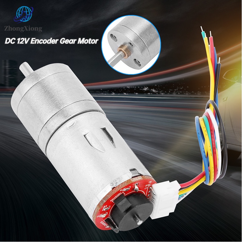 Dc 12V Encoder เกียร์มอเตอร์ลดความเร็วสําหรับหุ่นยนต์ของเล่น Rc รถของ ...