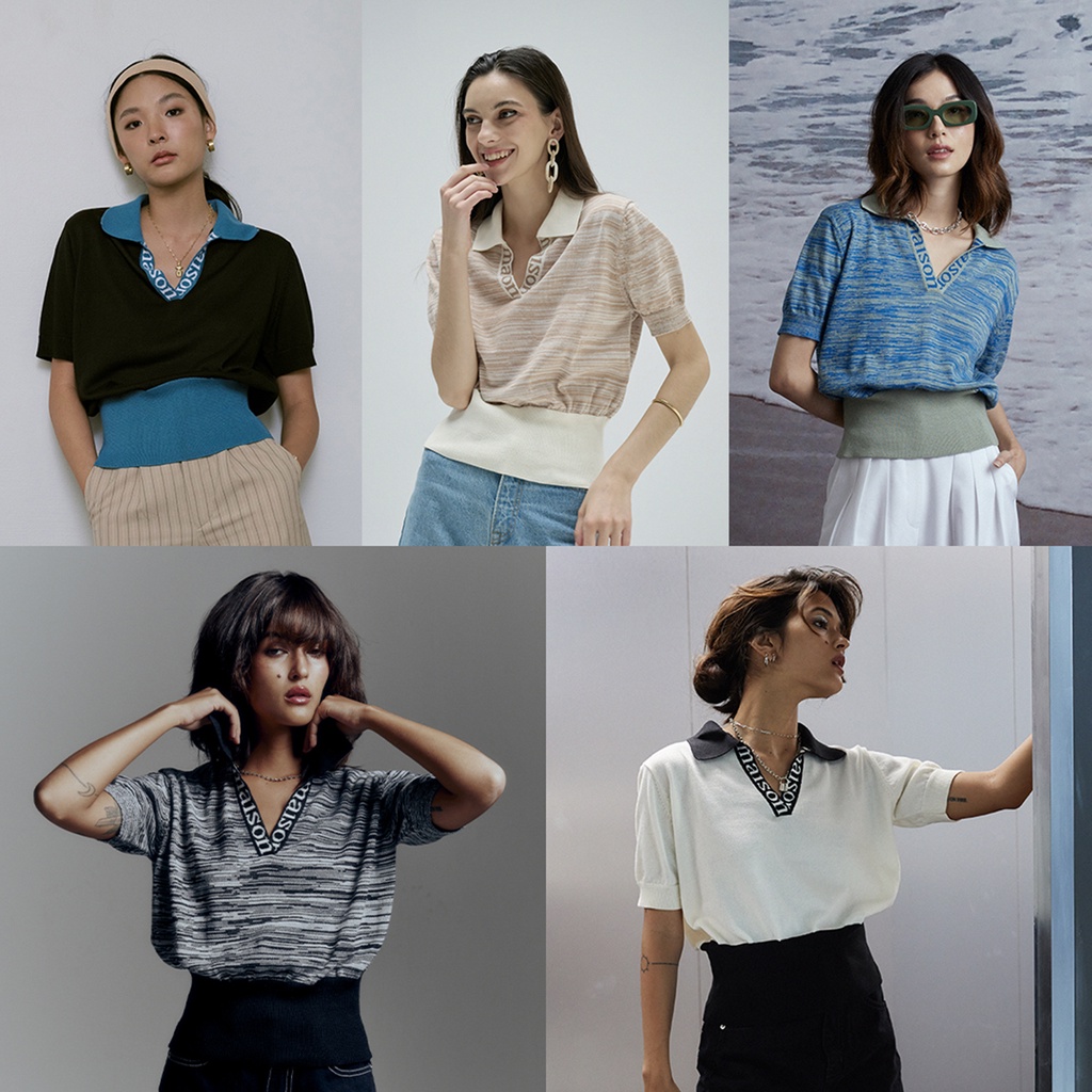 maison KEEPS | Zuri Knitted Polo | เสื้อโปโลไหมพรม | Shopee Thailand