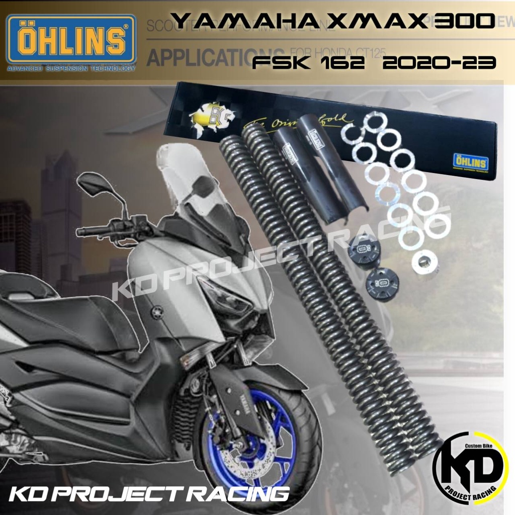 สปิงโช๊คหน้า Ohlins FSK 162 Yamaha XMax 300 / 2021-23 | Shopee Thailand