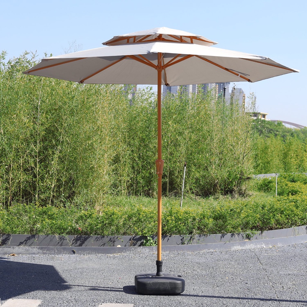 TREDEY Φ2.7M ดับเบิ้ลท็อป ร่มกันแดดสนามใหญ่ ในสวน กลางแจ้ง ตลาดนัด ขาย ...