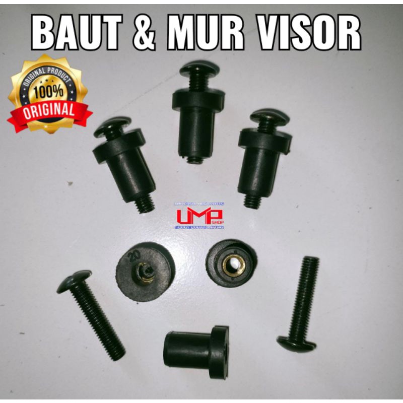VISOR BOLT PLUS VISOR NUT YAMAHA NMAX NEW NMAX LEXI AEROX UNIVERSAL ...