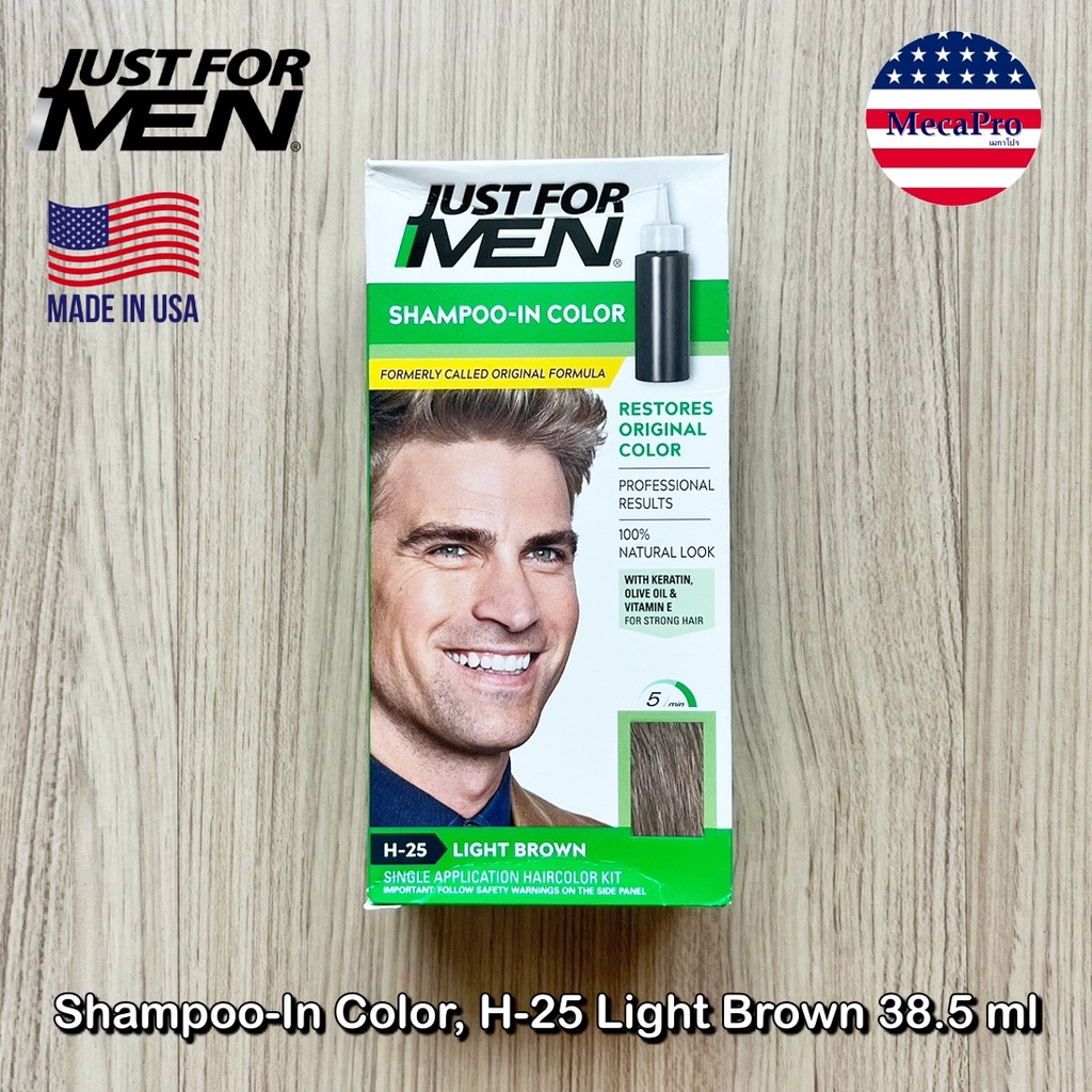 Just For Men® Shampoo-In Color, H-25 Light Brown 38.5 ml แชมพูเปลี่ยนสี ...