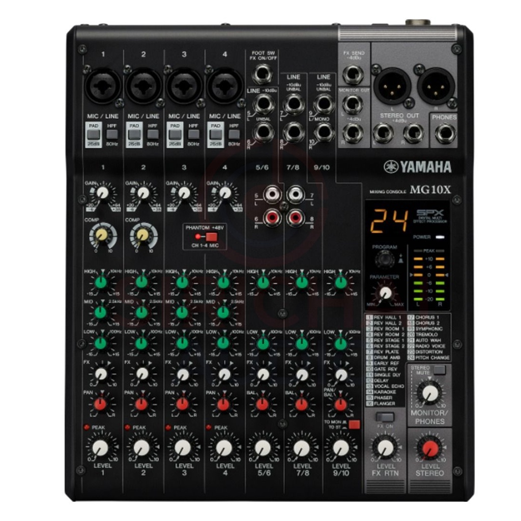 YAMAHA MG10X มิกเซอร์อนาล็อค 10Channel Stereo Mixer with SPX Effects ...