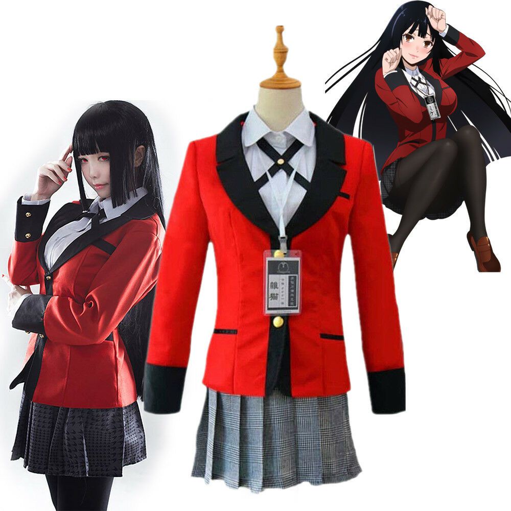 Adult Anime Kakegurui Cosplay Costume Jumpsuit Kakegurui Jabami Yumeko ...