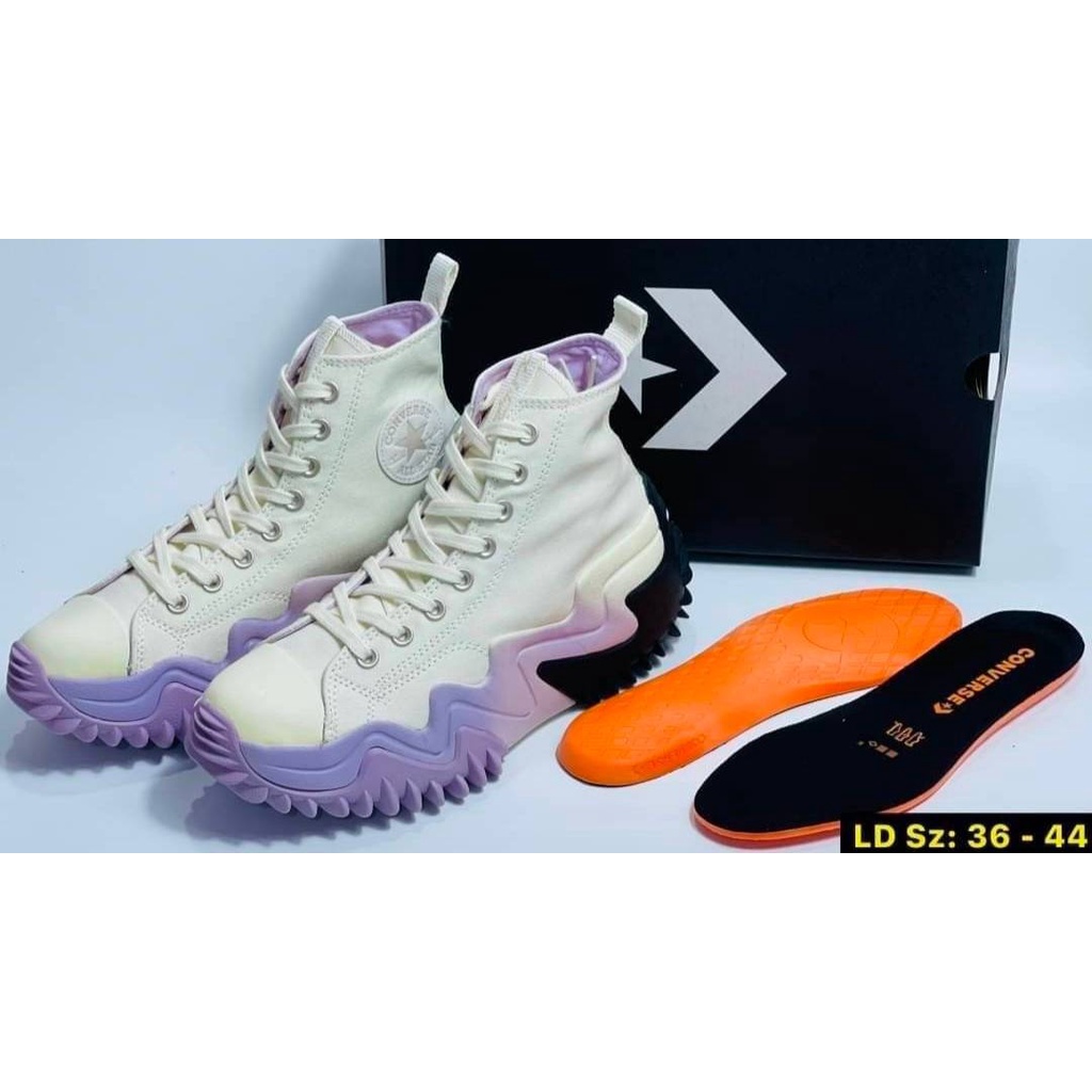 Converse Run Star Motion Wavy Thick Soled Raised Canvas Shoe รองเท้า ...