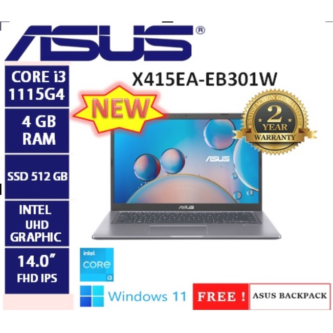 ASUS X415EA-EB301W (11th Gen Intel) | Shopee Thailand