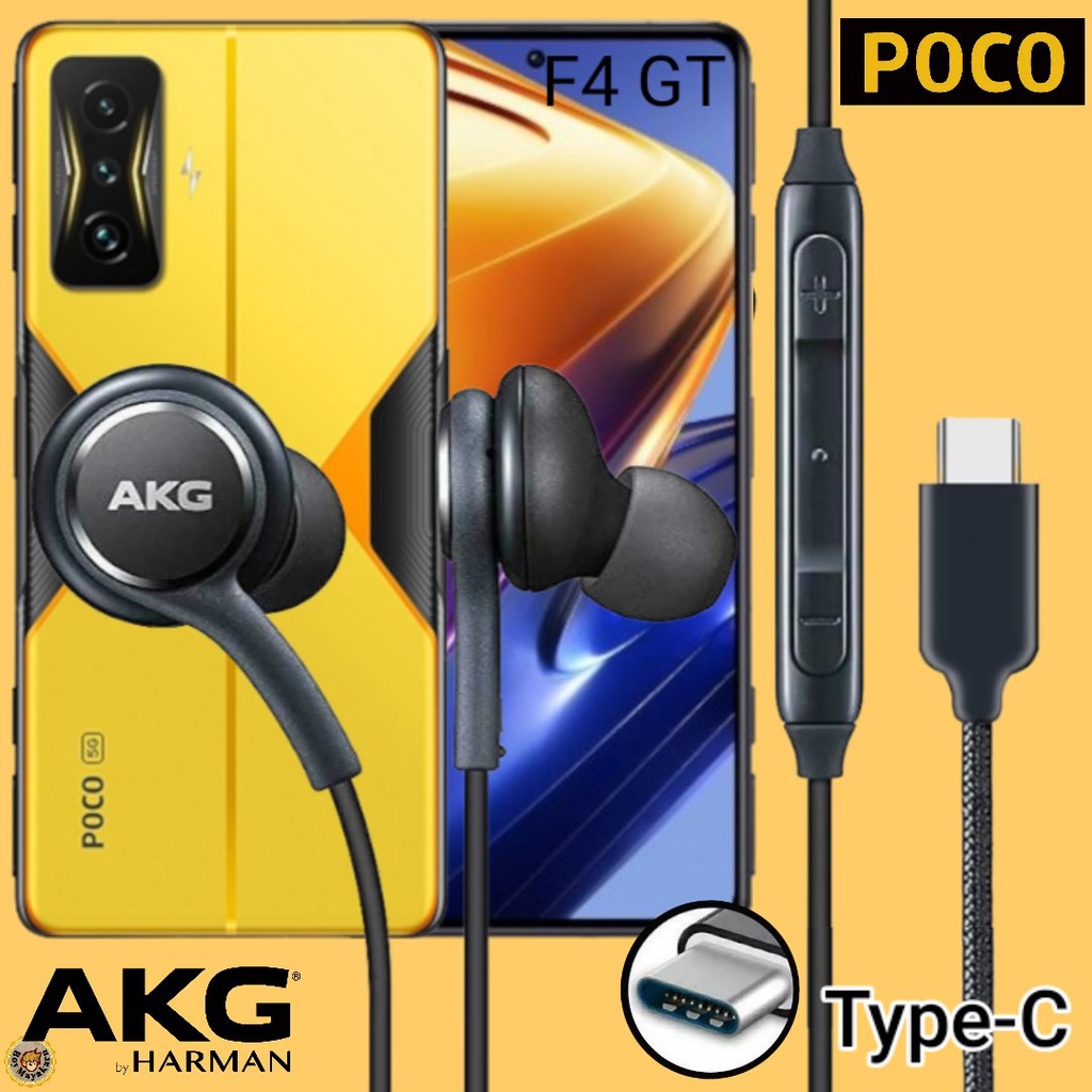 หูฟัง สมอลทอล์ค POCO Type-C โพโค่ F4 GT ไทป์ซี ตรงรุ่น อินเอียร์ สายถัก ...