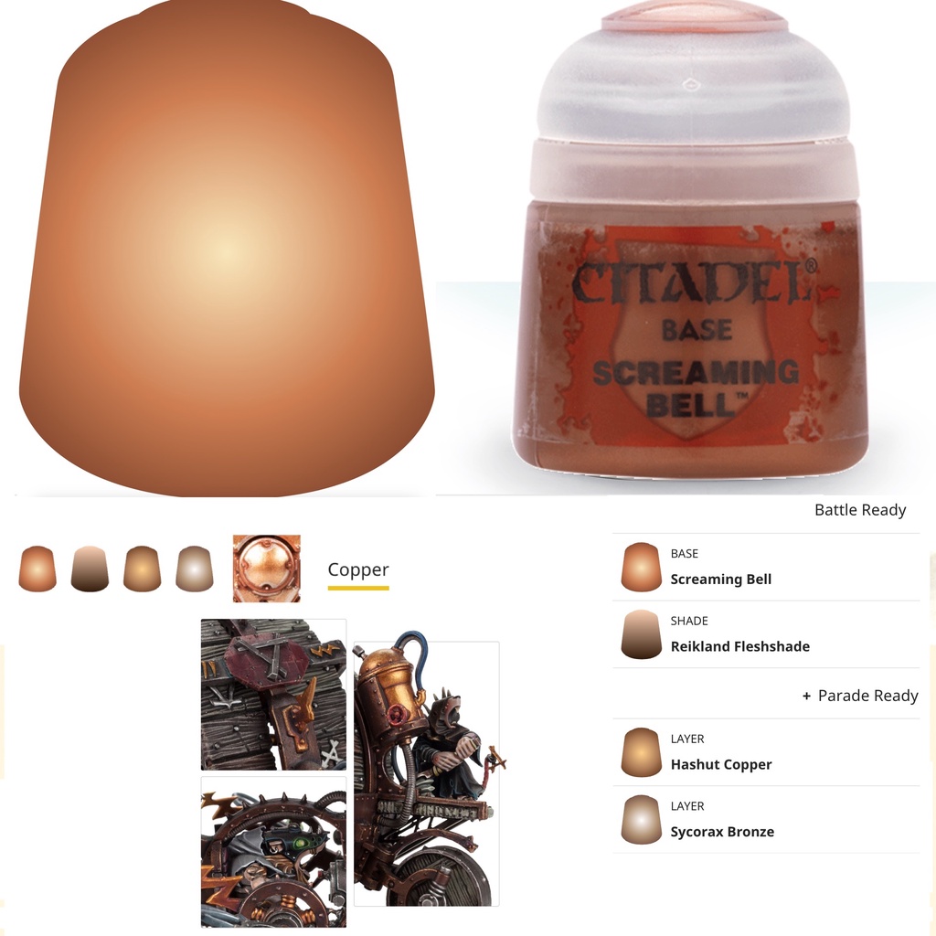 CITADEL COLOUR: BASE SET2 METAL สีอะคริลิคสูตรน้ำ กลุ่มสี เบสโลหะ ...