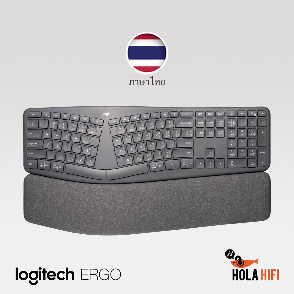 Logitech ERGO K860 Keyboard คีย์บอร์ดไร้สาย ภาษาอังกฤษ - ไทย (ภาษาไทย ...