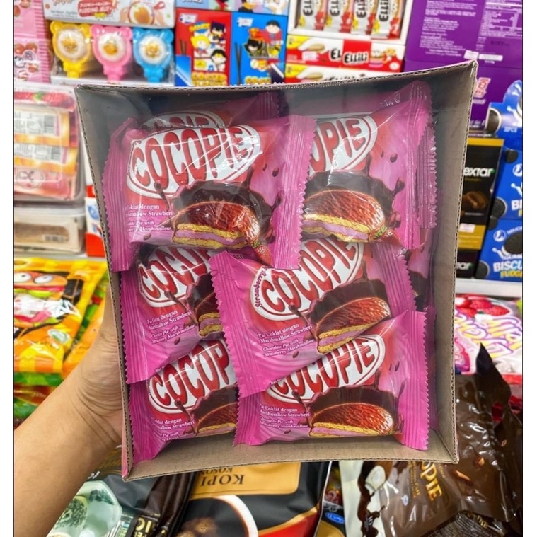 Cocopie ช๊อคสตอเบอร์รี่ ยกกล่อง | Shopee Thailand