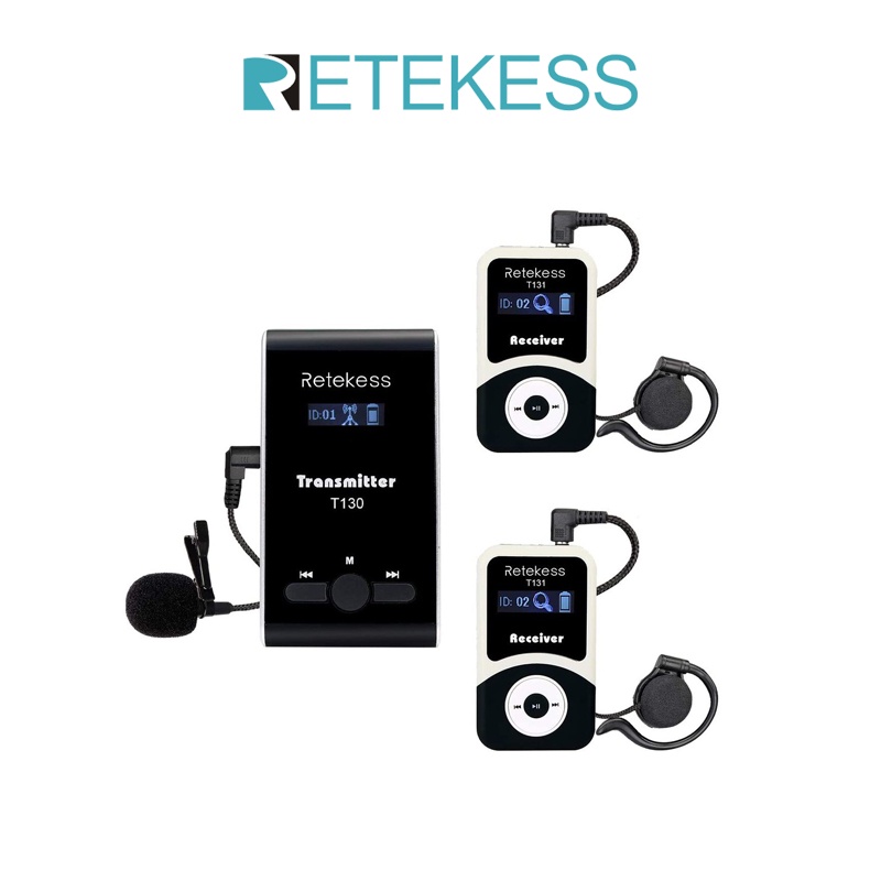 Retekess T130 ระบบไกด์ทัวร์ ไร้สาย ระบบแปลภาษาคริสตจักรหลายช่อง ระบบส่ง ...