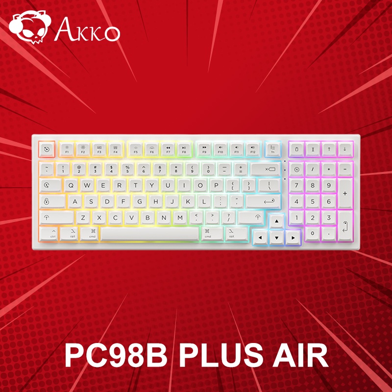คีย์บอร์ด Akko PC98B Plus Air (ภาษาอังกฤษ) ประกันศูนย์ 1 ปี | Shopee Thailand